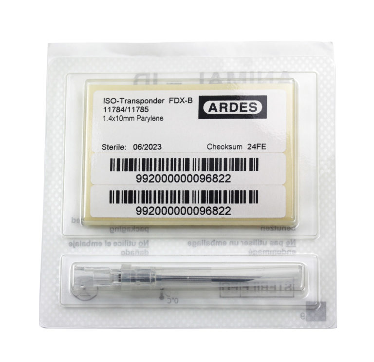 Injection needle with implantable RFID chip cats & dogs - ARDES